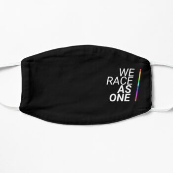 We race as one (Black) Face Mask, Cloth Mask - Kozmozcyber